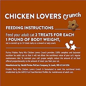 Purina Friskies Cat Treats, Party Mix Chicken Lovers Crunch - 20 Ounce (Pack of 1)