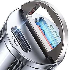 AINOPE USB C Car Charger Adapter, [PD36W & QC36W] Super Fast Car Charger USB C,Cigarette Lighter USB Charger with 2-Port 36W Compatible with iPhone 14 13 12, Samsung S23, MacBook Pro, iPad
