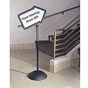 Safco Products Write Way Directio0l Arrow Sign 4173BL Black Magnetic Dual-Sided Dry Erase Board Indoor and Outdoor Use
