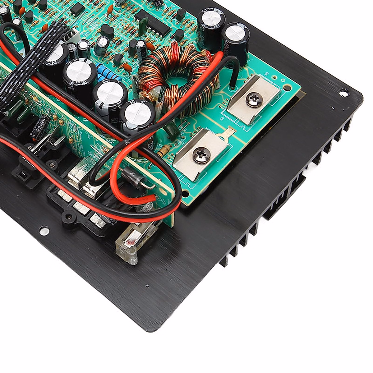 Car Audio Power Amplifier Board, 12V 1800W Mono High Power Bass Subwoofer Amp with Dissipation Panel, Automotive Amplifier for Car Speaker Modification