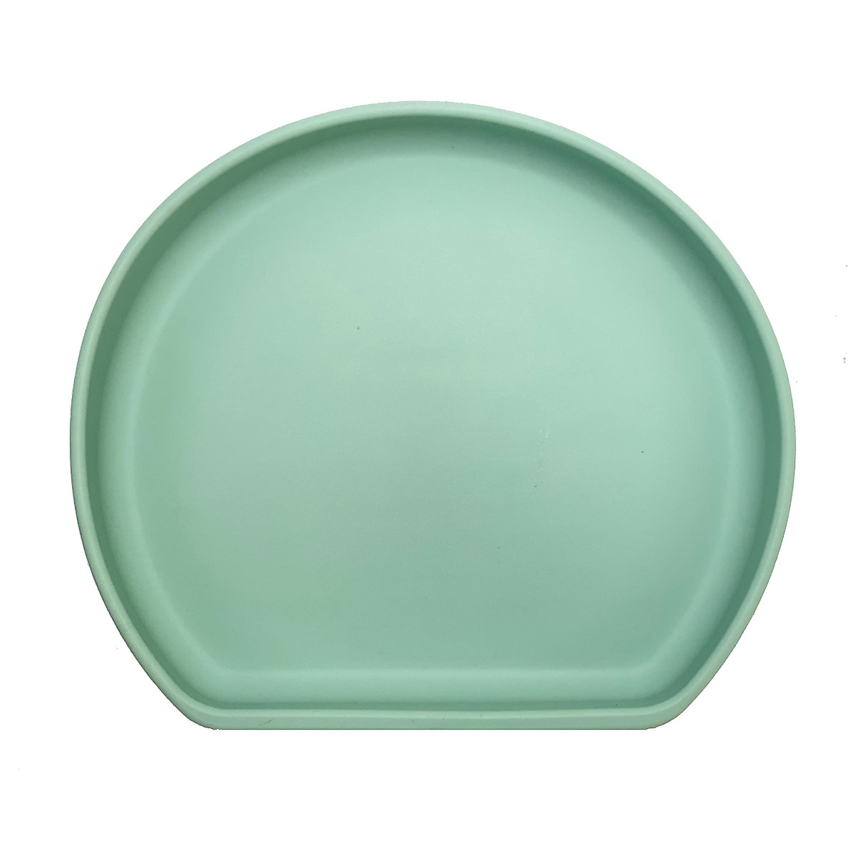 otterlove Silicone Baby Plate with Suction Base - 100% Platinum Pure LFGB Silicone with NO Fillers - BPA Free - Fits Most Highchair Trays (Undivided Sage Plate + Cover)