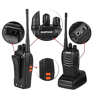 BAOFENG BF-888S Radio Handheld Two Way Radio UHF Portable Walkie Talkies for Adults, Hiking Biking Camping (2 Pack)