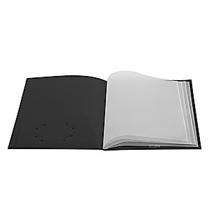 Ultra Pro - 10 Pack, Black 2-Pocket Folders with Clear Outside Pockets and 4 Pages