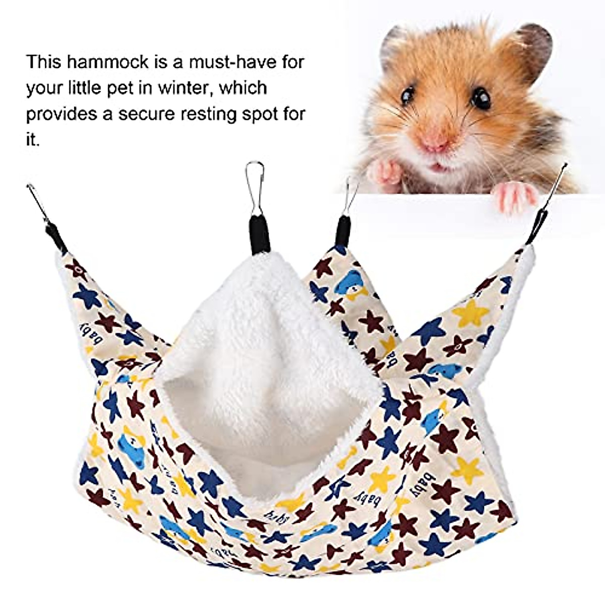 Germer Hammock, Hanging Bed Hanging Plush for Indoor(Small Size, Cartoon Stars)