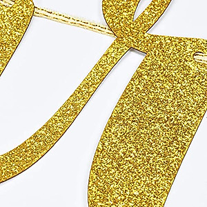 Cards & Gifts Gold Gliter Paper Banner Sign, Wedding, Engagement, Birthday, Baby Shower House Warming Party Gift Decoration