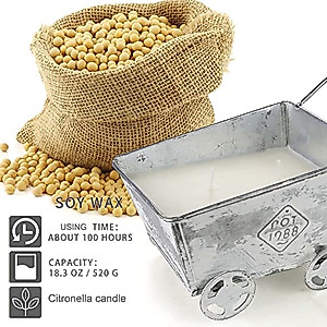 Citronella Candles Outdoor, 18.3 Oz 2 Pack 200 Hours Large Citronella Candles, Citronella Patio Candles, Giant Citronella Candle, Scented Candles for Home Patio Decor Outdoor Candles