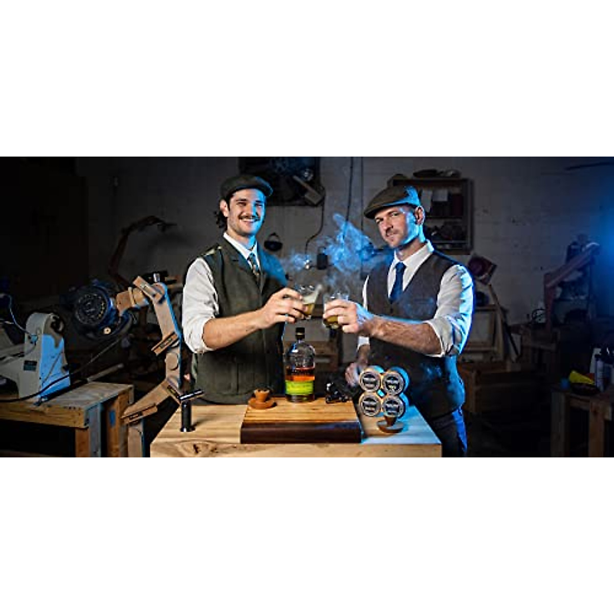 Higher Order Cocktail Smoker Kit -USA Handcrafted |Smoker, Turbo Torch, Woodchip Blend| Old Fashioned Chimney Drink Smoker for Cocktails, Whiskey Smoker Kit Bourbon Smoker Kit Smoke Infuser (Maple)