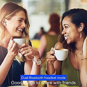 Mini Wireless Earbuds, Bluetooth Earphones in Ear with Wireless Charging Case, IPX7 Waterproof Wireless Mini TWS Mic Hi-Fi Stereo Sport Headphones for iPhone/Samsung/Android(Rose Gold)