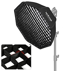 Godox SB-UE 47"/120cm Umbrella Octagon Softbox Reflector with Honeycomb Grid for Speedlight Flash (Bowens Mount)
