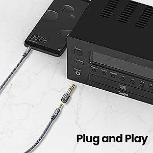 RIKSOIN Headphone Adapter, 4-Pack 6.35mm (1/4 Inch) Male to 3.5mm (1/8 Inch) Female Stereo Audio Adapter [Gold Plated, Hi-Fi Sound] for Amp Adapter, Guitar, Digital Piano, Microphones, Speaker