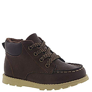 carter's Boys' Brand Fashion Boot, Brown, 6 M US Toddler