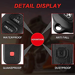 cciyu 1PC Uncut 4 Buttons Keyless Entry Remote Fob Case Replacement for Toyota Avalon 4Runne Sequoia (HYQ12BAN, HYQ12BBX, HYQ1512Y)