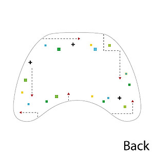 Big Dot of Happiness Game Zone - Shaped - Pixel Video Game or Birthday Party Thank You Note Cards with Envelopes - Set of 12