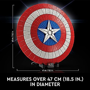 LEGO Marvel Captain America’s Shield 76262 Model Kit for Adults, Collectible Replica of Captain America’s Iconic Shield, This Disney Marvel Building Set for Adults Makes a Great Graduation Gift