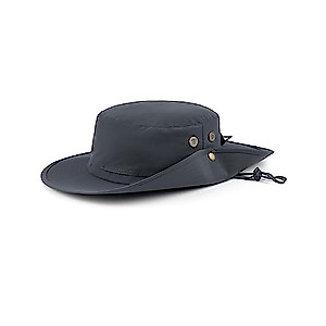 Zylioo 2XL Oversized Summer Boonie Hats,Adjustable Fishing Sun Hat for Big Heads,Large Lightweight Cooling Hat Dark Gray