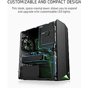 HP Pavilion Gaming Desktop TG01-1183w, Intel Core i5-10400F Processor up to 4.3 GHz, 8GB Memory, 256GB SSD, NVIDIA GeForce RTX 3060 Graphics Card(12 GB GDDR6) with Mousepad