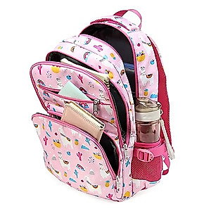 BLUEFAIRY Llama Toddler Backpack Kindergarten Preschool Backpack Cute Bag for Kids Fruits Cactus Bookbags Lightweight Carry Bag for Girls Animals Alpaca Gifts 2-4 3-5