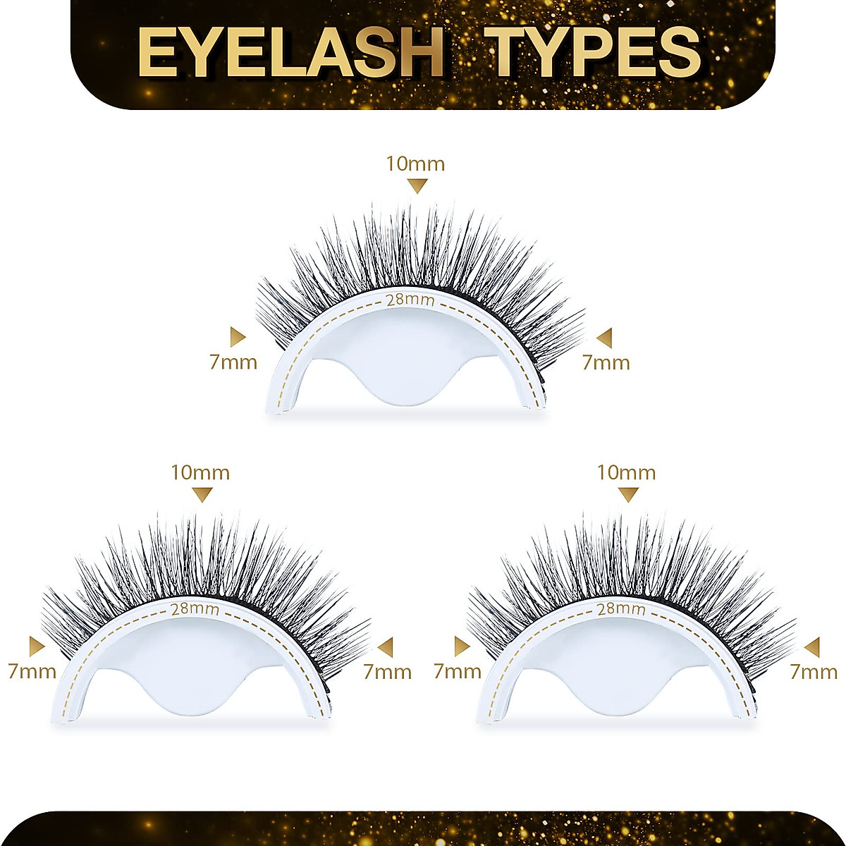 Loopeer 6 Pairs Reusable Self Adhesive Eyelashes Natural Look False Eyelashes No Glue or Eyeliner Needed Reusable Adhesive Eyelashes Self Adhesive Lashes Extension for Women Girls (Natural Style)