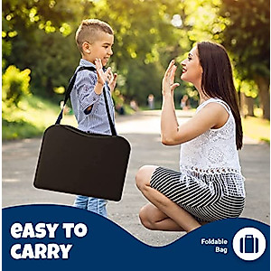 WITRIP Kids Travel Tray with Dry Erase Board, Travel Tray for Kids Car Seat, Carseat Table Trays for Toddler, Kid Activity Desk for Air Travel, No-Drop Tablet Holder & Borders (All Grey)