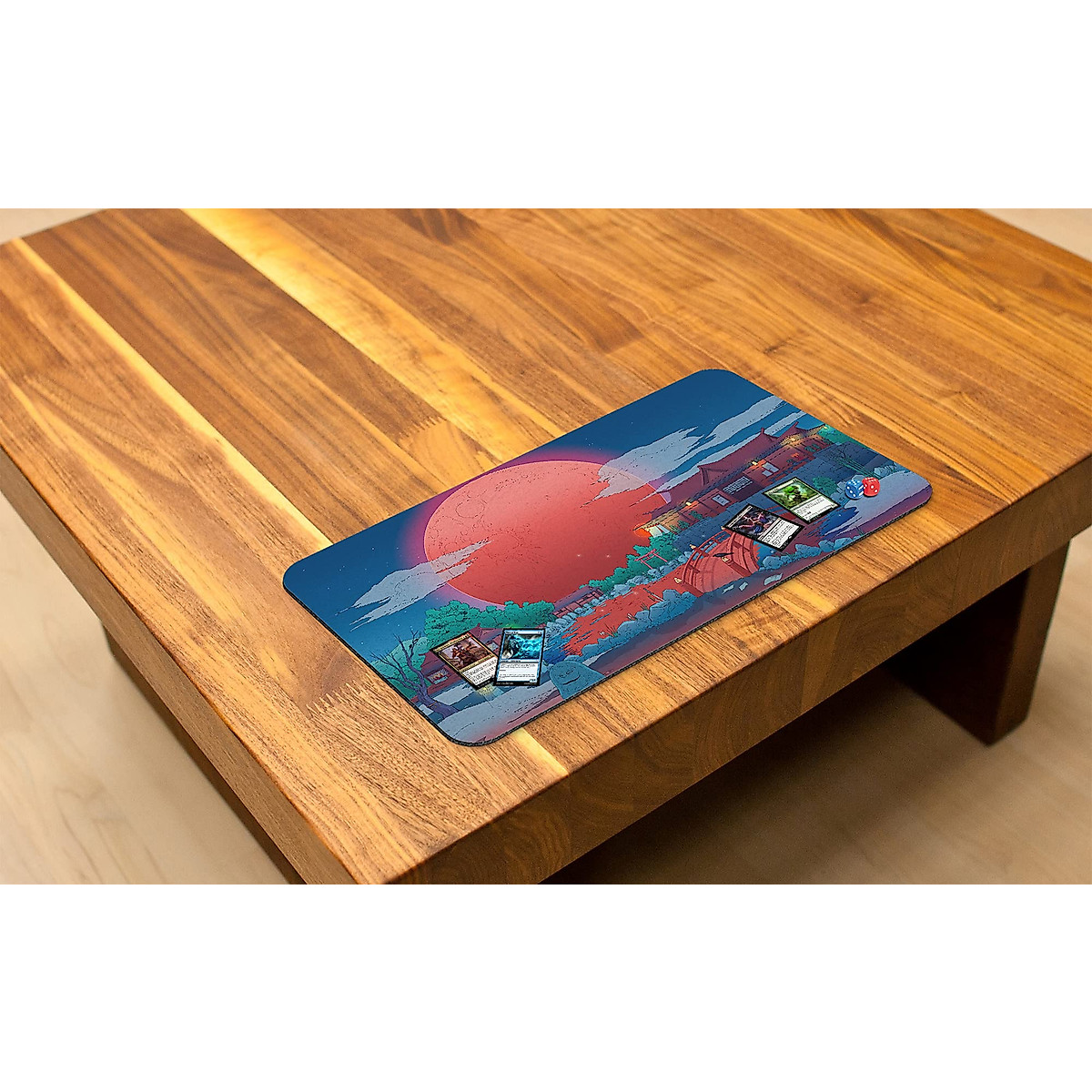 Paramint Blood Moon Shinto Anime (Stitched) - MTG Playmat - Compatible with Magic The Gathering Playmat - Play MTG, YuGiOh, TCG - Original Play Mat Art Designs & Accessories