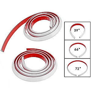 Collapsible Bathroom Water Stopper Flood Barrier Rubber Water Dam Wet and Dry Separation Kitchen Shower Threshold Silicon Water Blocker (66 Inch)