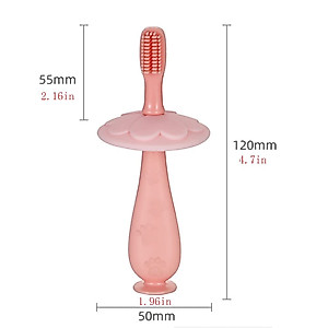 Yamadura Toddler Training Toothbrush，That Gently Clean and Stimulate Your Little One's Gums and Teeth，Made from 100% Food Grade Silicone (Green)