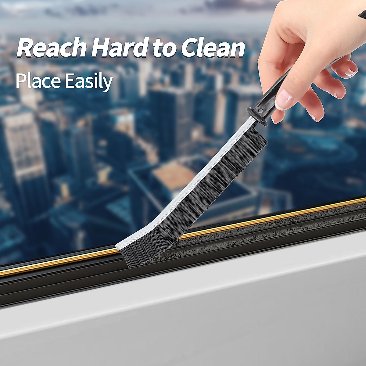 7 Pcs Hard Bristle Crevice Cleaning Brush, Multifunctional Grout Cleaner Brush, Thin Gap Cleaning Brush Set, Small Cleaning Tools for Household Use, Kitchen, Bathroom, Toilet, Window Track,Tight Space