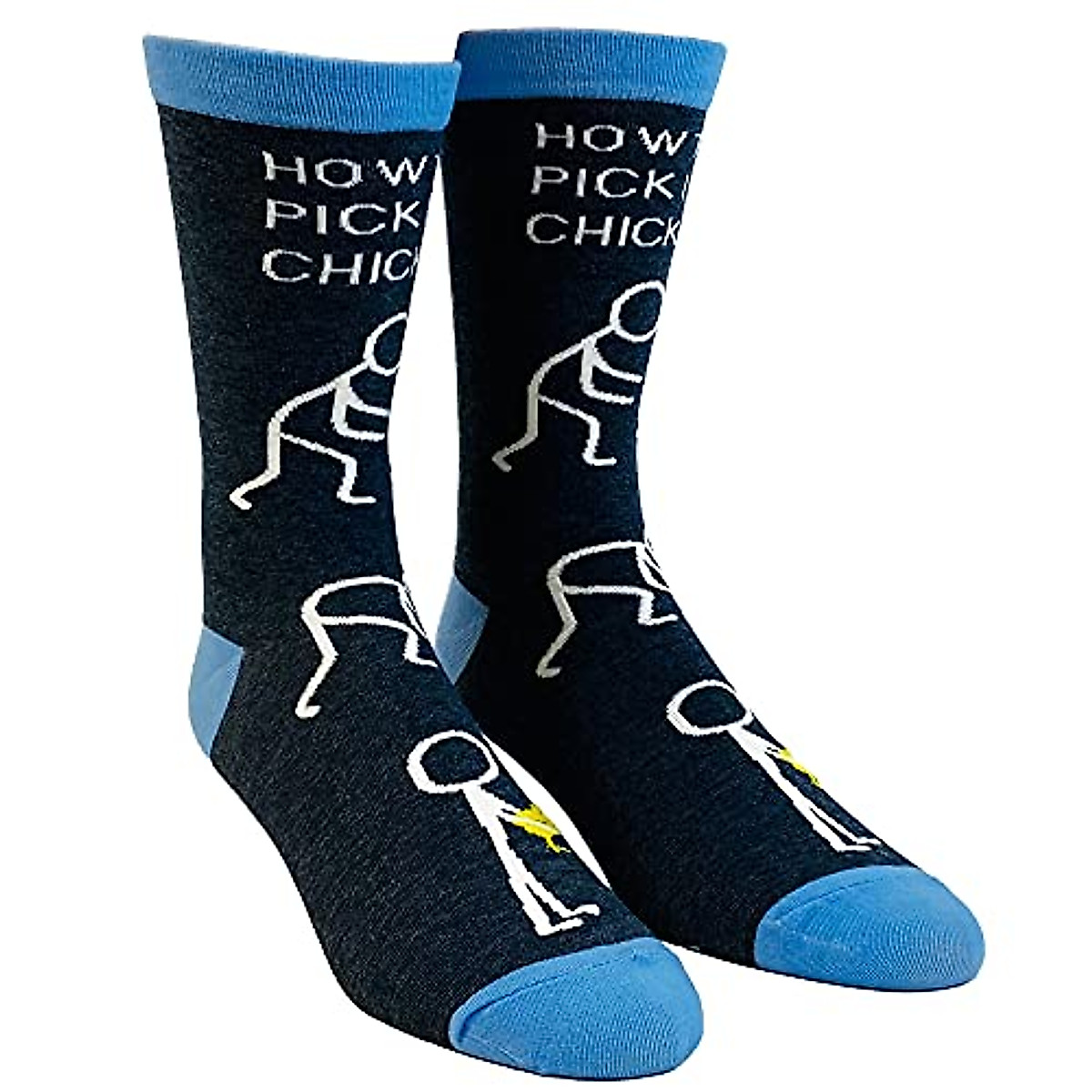 Crazy Dog T-Shirts Men's How To Pick Up Chicks Socks Funny Sarcastic Dating Easter Footwear