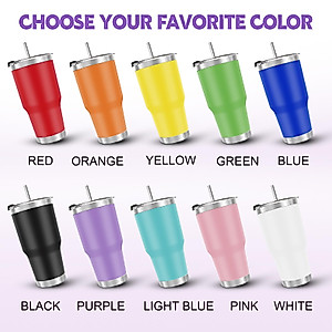 Personalized Tumbler with Names Text - Custom Stainless Steel Insulated Tumblers Personalized 30 Oz Coffee Tumbler with Engraving Name - Personalized Christmas Birthday Gifts for Women Men, 25 Designs