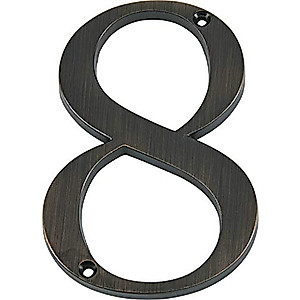 Distinctions 843248 4" Flush Mount House Number 8, No Size, Bronze