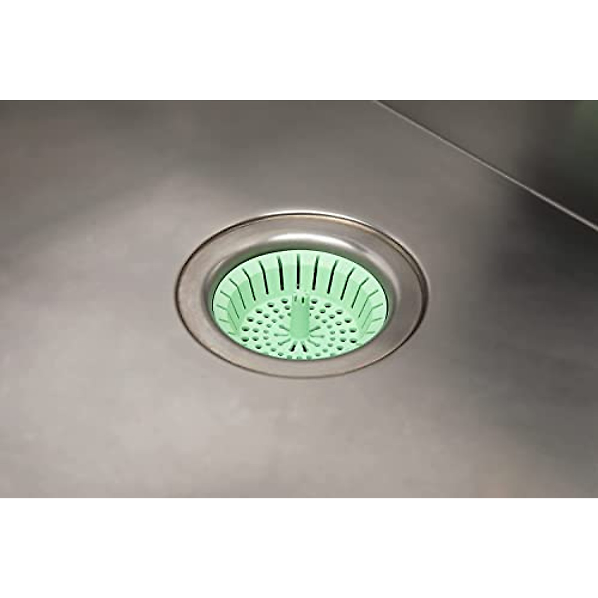 Dripsie Sink Strainer - Clog-Resistant and Flexible - Universal Kitchen Sink Drain Strainer - Made in The USA (1-Pack Green)