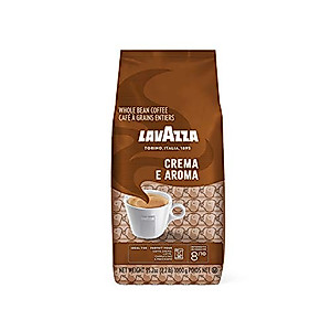 Lavazza Super Crema Whole Bean Coffee Blend, Medium Espresso Roast, 2.2 Pound (Pack of 1) & Crema e Aroma Whole Bean Coffee Blend, Medium Roast, 2.2-Pound Bag