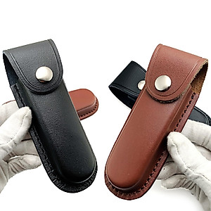 Portable Folding Knife Storage Sheath Pouches With Belt Leathers Holsters Belt Pocket Knife Holder Durable Knife Pouches Holsters
