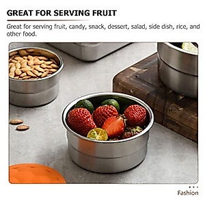 Fridge Containers 180ML Stainless Steel Condiment Containers Small Food Containers With Lids Dipping Sauce Cups Seasoning Dishes Meal Prep Bowl for Lunch Containers Fruit Container