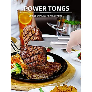 POLIGO Grill Tools Set,25Pcs Stainless Steel Grilling Accessories with Portable Case,Spatula, Tongs&Meat Knives and Fork for Dad Gifts,Professional BBQ Tools Set for Men Outdoor Camping/Backyard