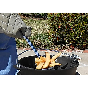 King Kooker CIFFB 6-Quart Cast-Iron Dutch Oven with Aluminum Lid and Basket