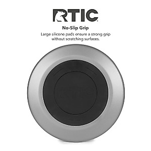 RTIC Anywhere Stainless Steel Plates Set of Two, Stackable, Durable Outdoor Dinnerware, Dishwasher Safe, Graphite