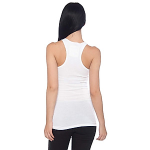 Zenana Outfitters 4 Pack Womens Basic Ribbed Racerback Tank Top WHITE/WHITE/BLACK/BLACK M