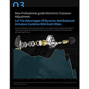 erjigo KZ ZSN Pro Dynamic Hybrid Dual Driver in Ear Earphones Detachable Tangle-Free Cable Musicians in-Ear Earbuds Headphones (Purple with Microphone)