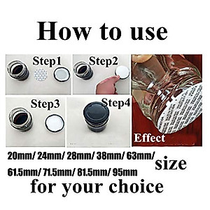 NANSHINE 38mm/ 1.5" Pressure Activated Seals Cap Liners Foam Sealing inserts for Glass & Plastic Jar Bottles Containers No Induction Sealer Needed 500pcs