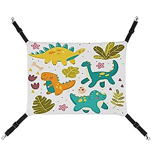 Dinosaur Pet Hammock Bed Guinea Pig Cage Hammock Small Animal Hanging Bed for Ferret, Chinchilla, Puppy and Other Small Animals