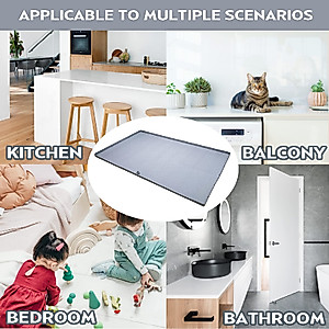 Under Sink Mat, 34" x 22" Under Sink Drip Trays for Kitchen Waterproof, Silicone Under Kitchen Sink Mats with Unique Drain Hole, Under Sink Liner for Kitchen Bathroom (Gray)