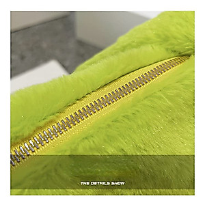 Y2k Bag Furry Wallet Y2k Fashion Fluffy Shoulder Bag Cute Tote Aesthetic Wallet Fairy Grungegrunge Accessories Y2k Purse (Rose red)