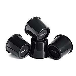 Slipstick CB672 Premium 3 Inch Bed Risers/Furniture Raisers with Steel Reinforced Holder Top, Lifts Height 3" (4 Pack) Supports 2,640 Pounds, Black, Stackable with CB671