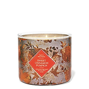 Bath and Body Works 3 Wick Candle Sweet Cinnamon Pumpkin Scented Candle