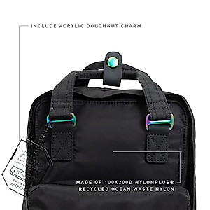 Doughnut Travel Backpack for Women 7L Work Casual Water Repellent Fashion Bag(GS BLACK)
