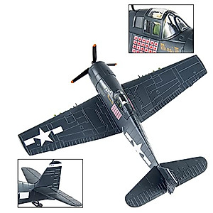 Busyflies Fighter Jet Model 1/72 Scale Grumman F6F Hellcat Plane Model Diecast Military Airplane Model for Collection and Gift