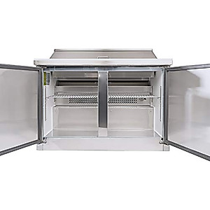 Kelvinator KCHST48.12 Stainless Steel Sandwich/Salad Preparation Table, 48" with 12GN 1/6 containers
