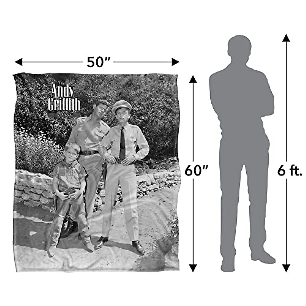Andy Griffith Lawmen Officially Licensed Silky Touch Super Soft Throw Blanket 50" x 60"
