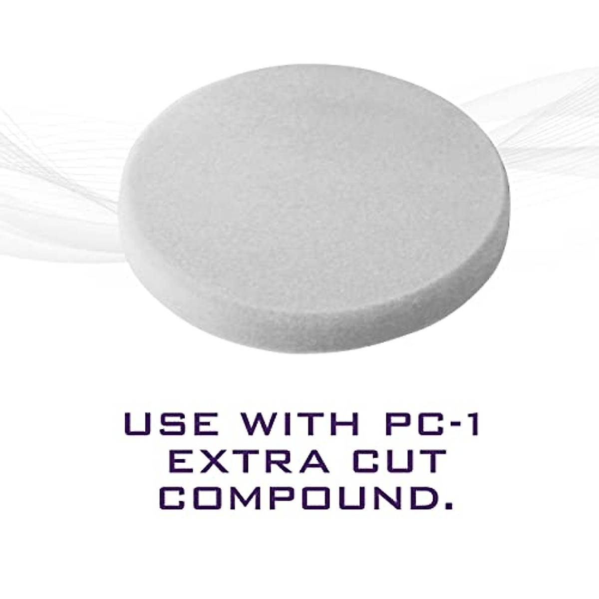 Auto Magic White Foam Cutting Pad for Pc-1 - High-Density Exterior Car Detailing Foam Pad (1-Count)